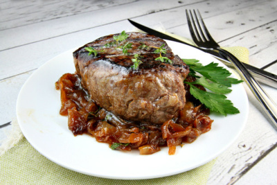 Filet Mignon with Marsala Caramelized Onions - Recipe Girl