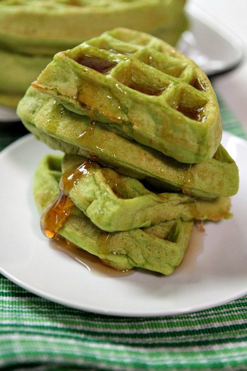 Green Smoothie Waffles - Recipe Girl