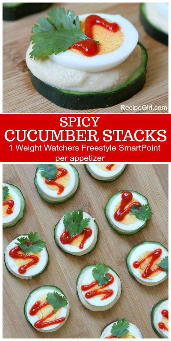 Spicy Cucumber Stacks