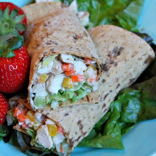 Crunchy BBQ Ranch Grilled Chicken Wraps - Recipe Girl