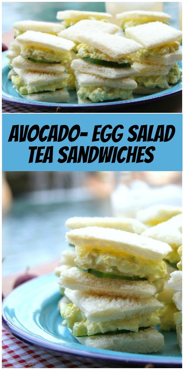 Avocado Egg Salad Tea Sandwiches - Recipe Girl