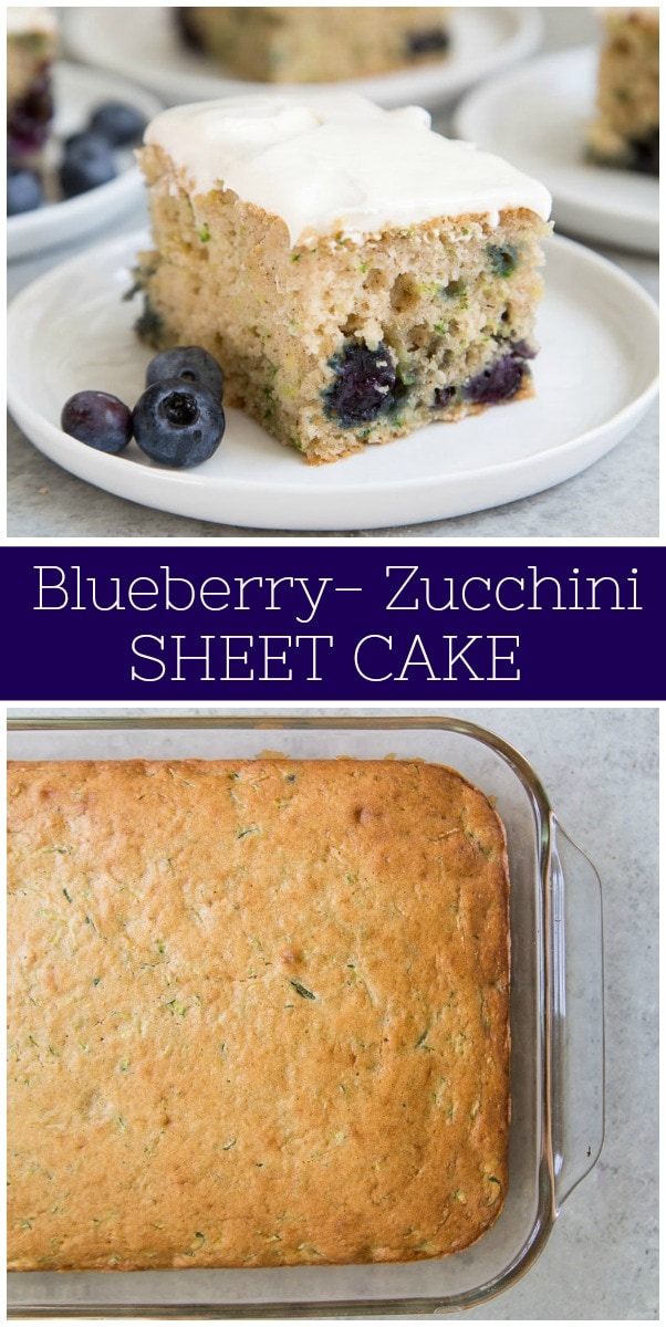 Blueberry Zucchini Sheet Cake - Recipe Girl®