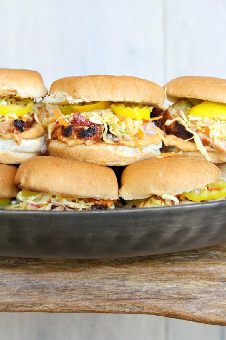 Grilled Pork Sliders with Greek Cole Slaw - Recipe Girl®