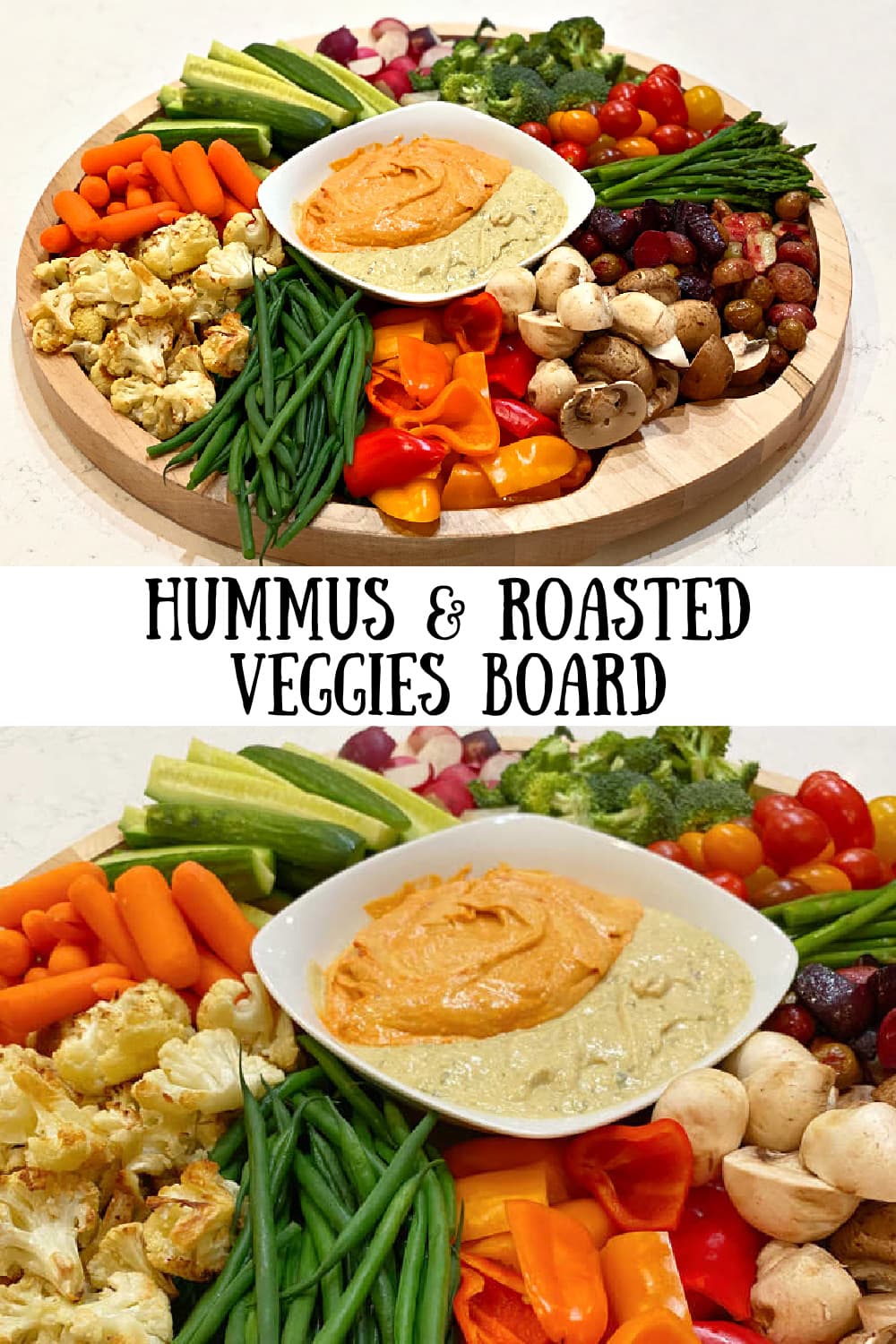 Hummus and Roasted Veggies Board - Recipe Girl®