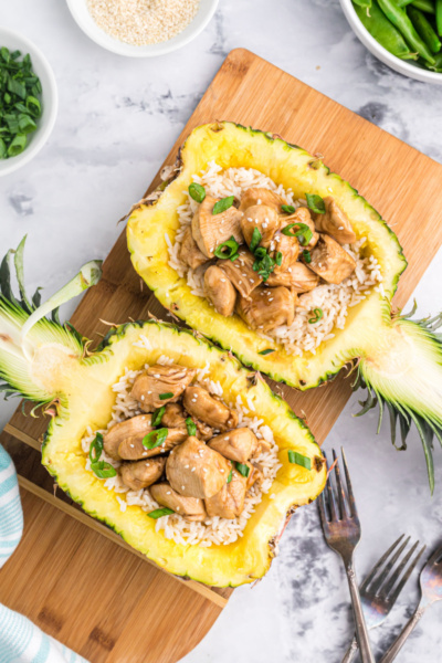 Teriyaki Chicken Pineapple Bowls - Recipe Girl®