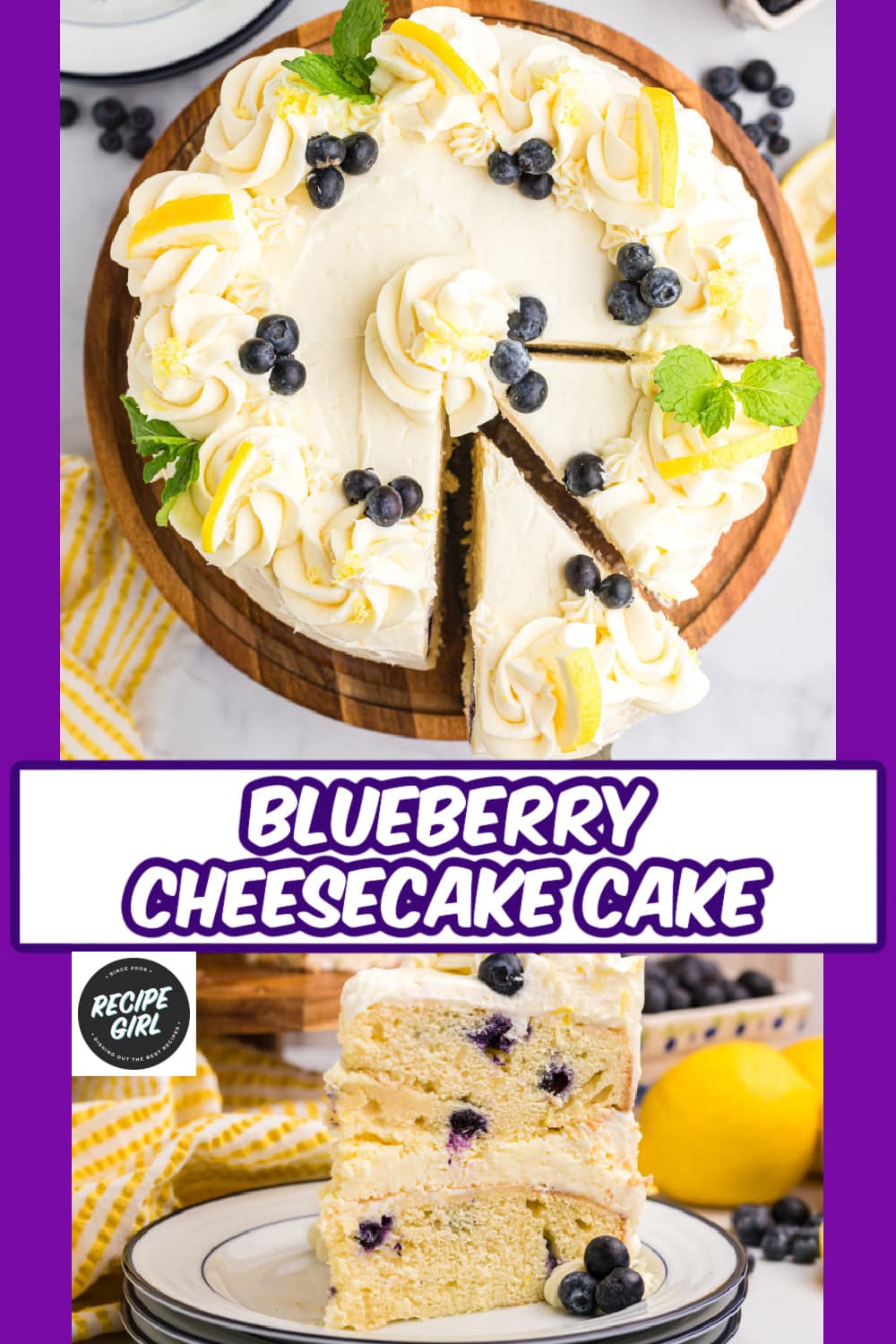 Blueberry Cheesecake Cake - Recipe Girl®