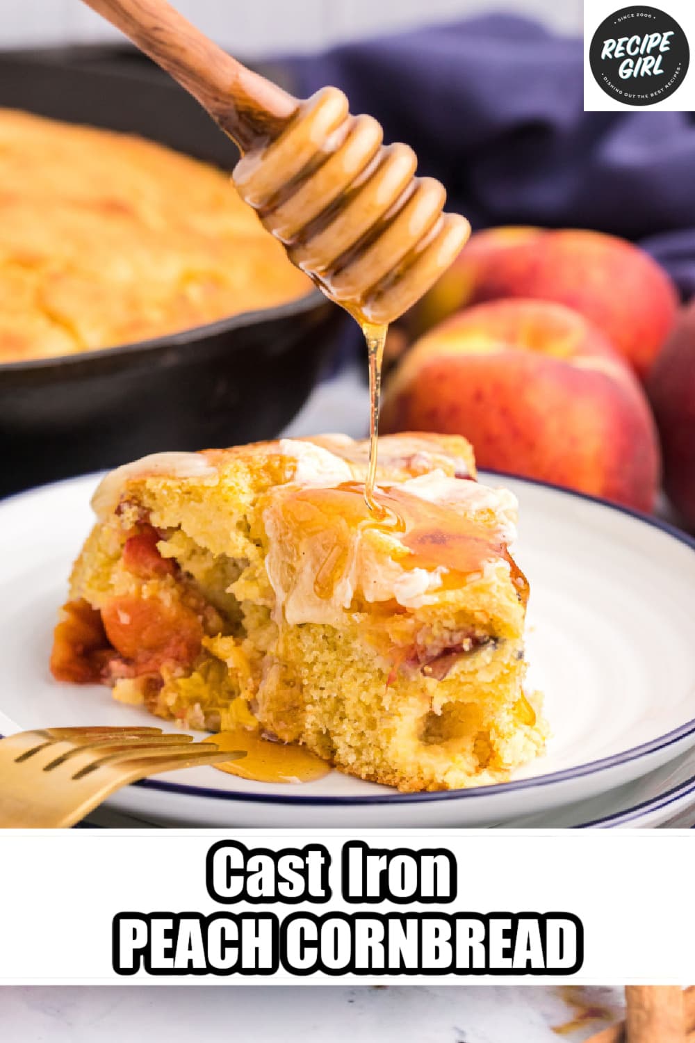 Cast Iron Peach Cornbread - Recipe Girl®