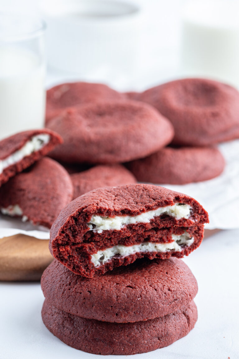 Cheesecake Stuffed Red Velvet Cookies - Recipe Girl®