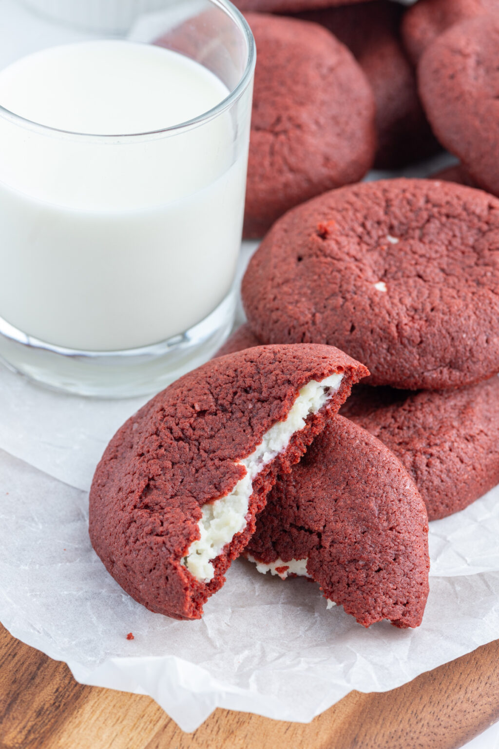 Cheesecake Stuffed Red Velvet Cookies - Recipe Girl®