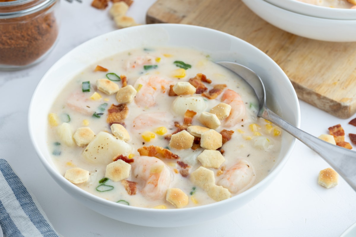 Corn and Shrimp Chowder - Recipe Girl®