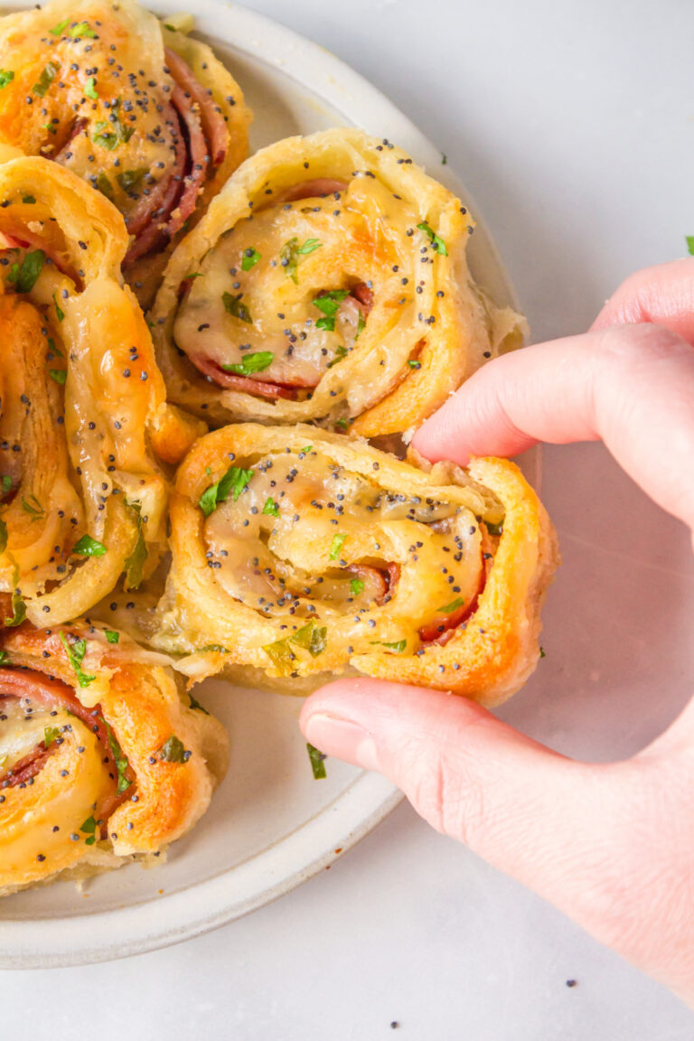 Crescent Roll Ham and Cheese Pinwheels - Recipe Girl®