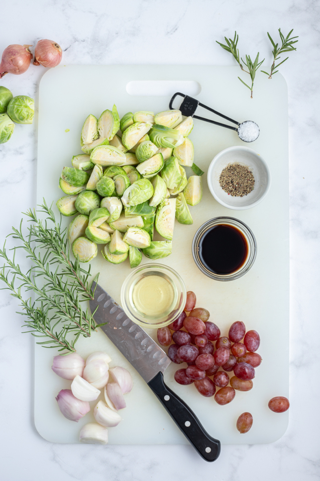 Sheet Pan Balsamic Brussels Sprouts with Grapes and Shallots - Recipe Girl®